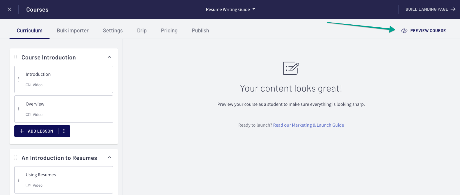 Previewing Your Course as a Student – Thinkific