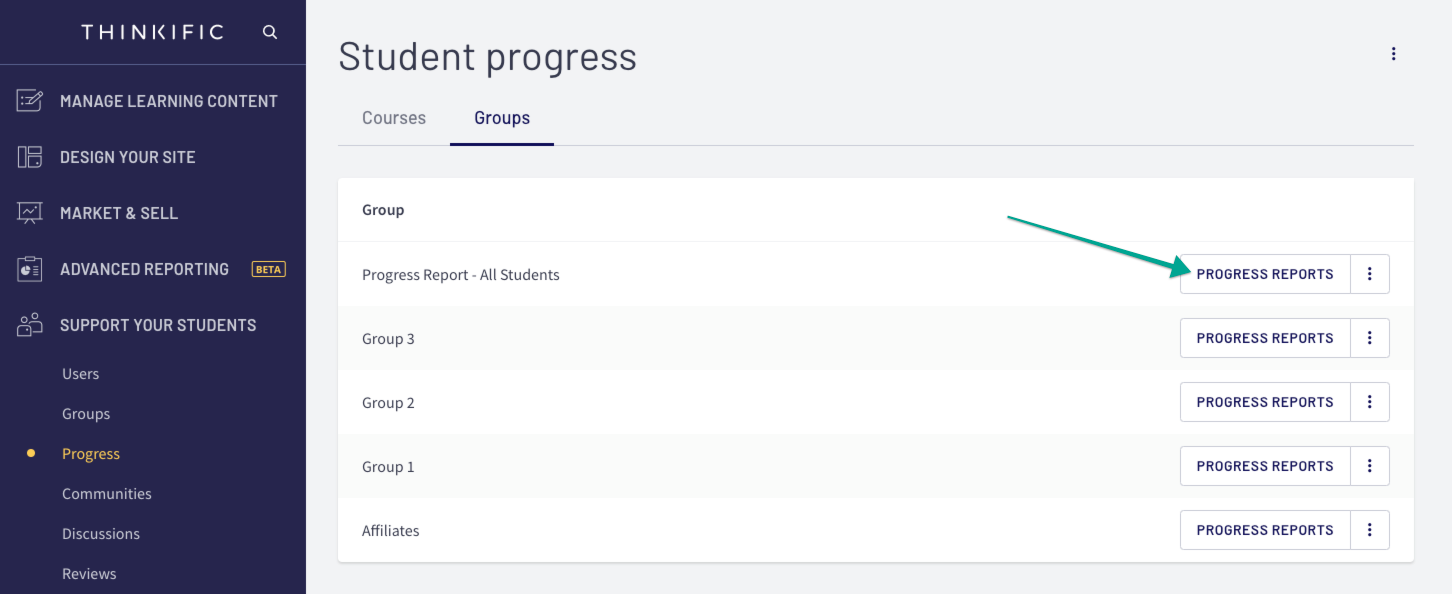 How to Report on Student Progress for All Courses – Thinkific