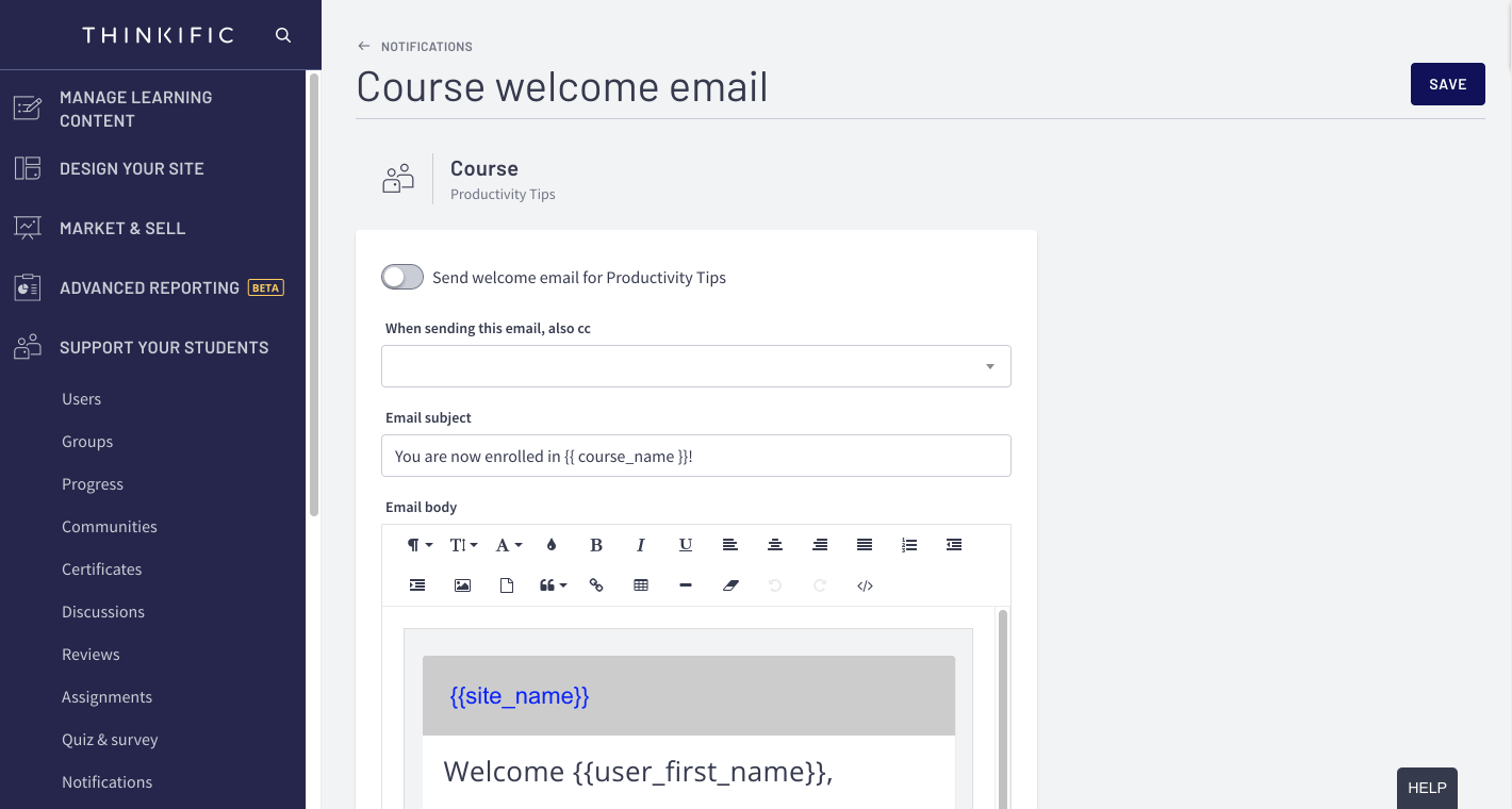 Can I get notified when my student completes a course? – Thinkific