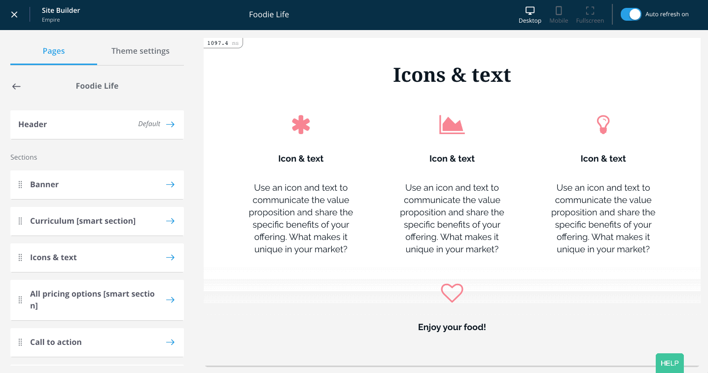 Site Builder Navigation – Thinkific