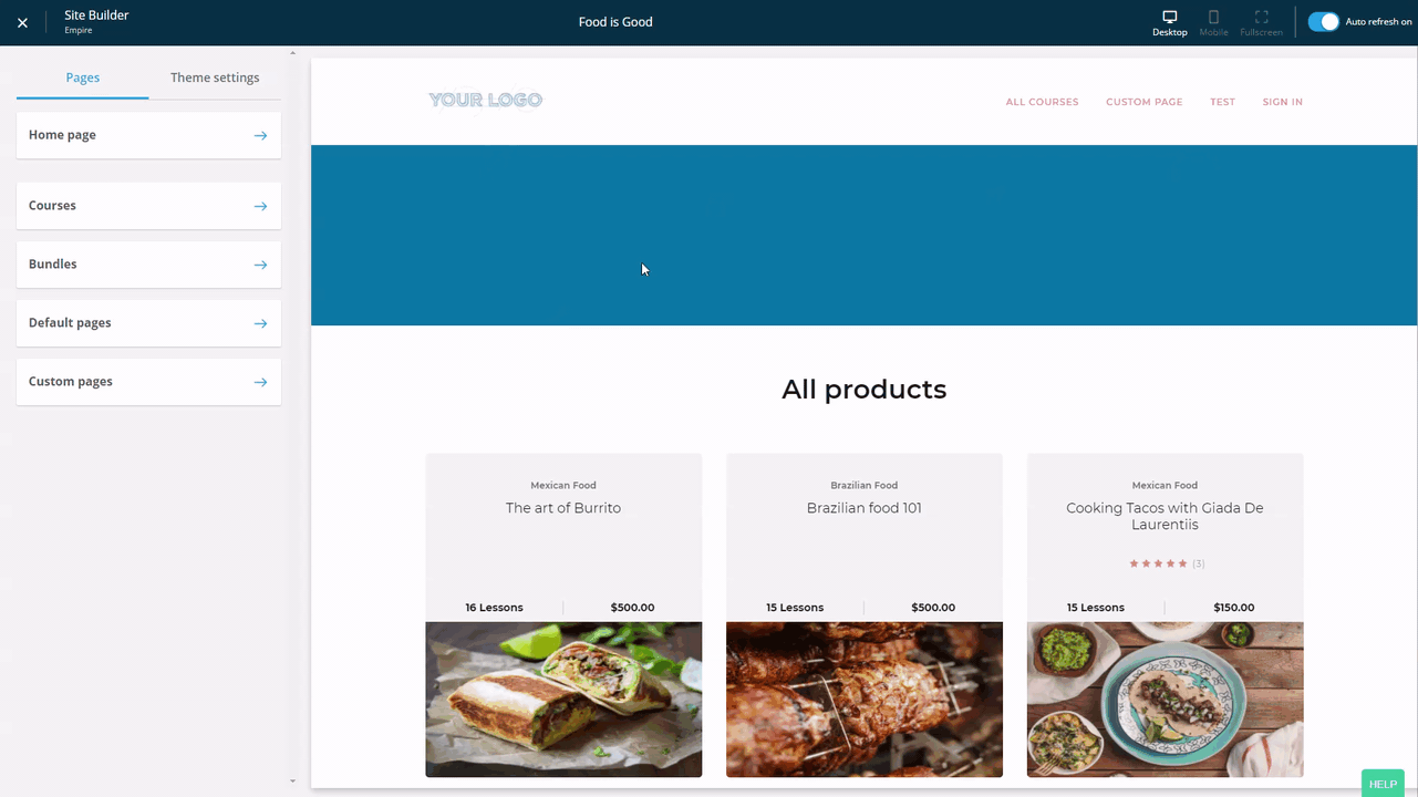 Custom Pages Thinkific