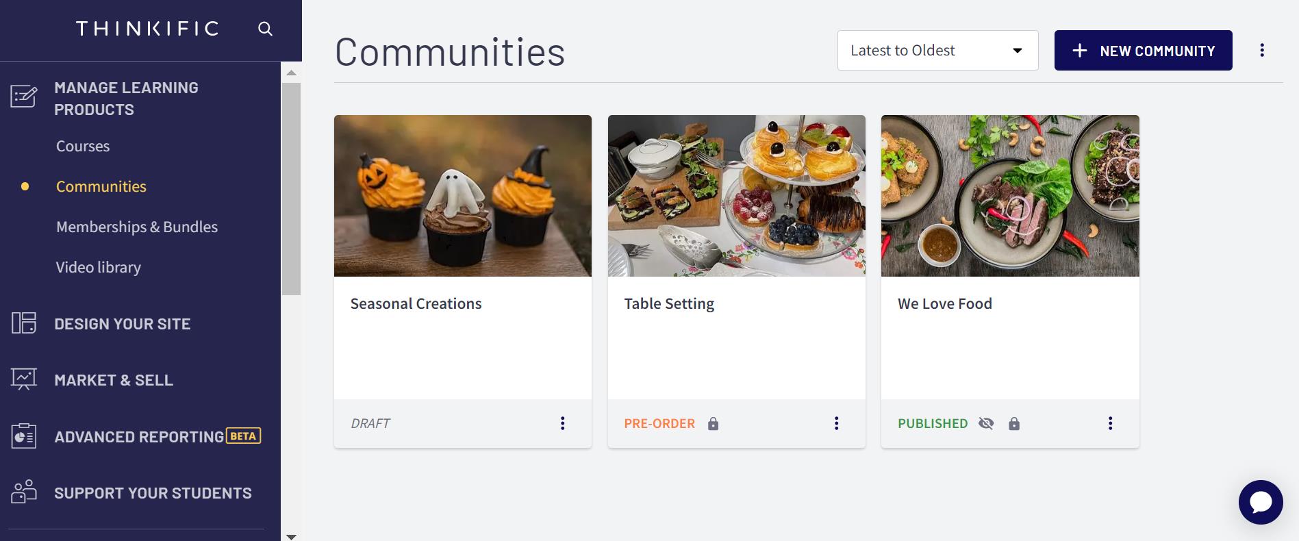 Access Your Site and General Navigation – Thinkific