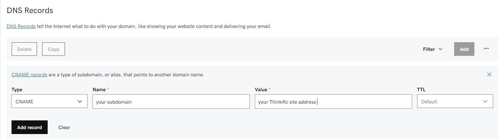 How to Set up Your Custom Domain in GoDaddy – Thinkific