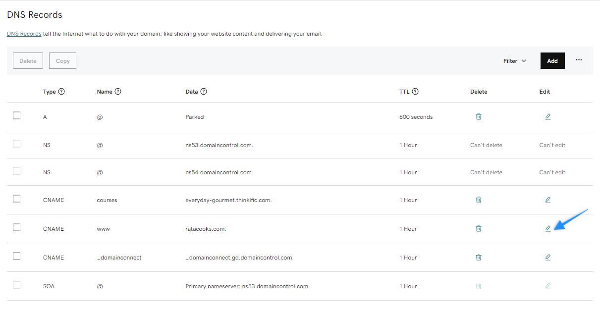 How to Set up Your Custom Domain in GoDaddy – Thinkific