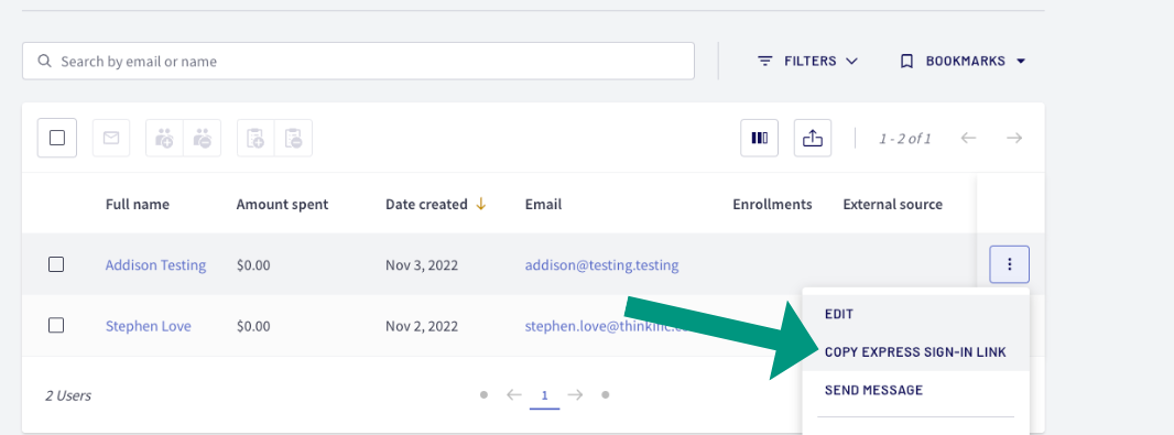 Express Sign In Link – Thinkific